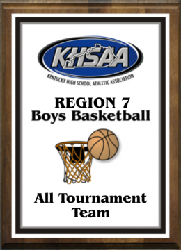 KHSAA Basketball Color District/Regional All Tournament/MVP Plaques